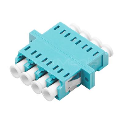 China LC UPC to LC UPC OM3 Multimode Quad Plastic Fiber Optic Adapter -40°C to +75°C Operating Temperature for sale