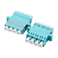 China LC UPC to LC UPC OM3 Multimode Quad Plastic Fiber Optic Adapter -40°C to +75°C Operating Temperature for sale