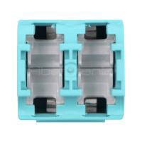 China LC to LC OM3 Multimode Duplex Fiber Optic Adapter with 1.25mm Ferrule and ≤0.2dB Insertion Loss for sale