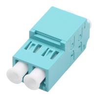 China LC to LC OM3 Multimode Duplex Fiber Optic Adapter with 1.25mm Ferrule and ≤0.2dB Insertion Loss for sale