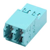 China LC to LC OM3 Multimode Duplex Fiber Optic Adapter with 1.25mm Ferrule and ≤0.2dB Insertion Loss for sale