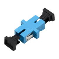 China SC to SC Single Mode Simplex Plastic Fiber Optic Adapter - Blue, -40°C to +75°C Operating Range, 500 Mating Cycles for sale