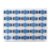 China SC to SC Single Mode Simplex Plastic Fiber Optic Adapter - Blue, -40°C to +75°C Operating Range, 500 Mating Cycles for sale
