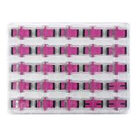 China SC UPC to SC UPC OM4 Multimode Fiber Optic Adapter - Violet Simplex Coupler with 500 Mating Cycles for sale
