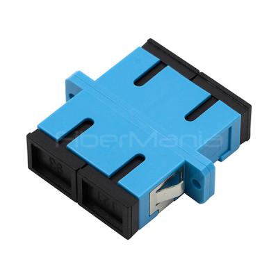 China SC UPC to SC UPC Single Mode Duplex Plastic Fiber Optic Adapter - Blue | -40°C to +75°C Operating Temperature | 500 Mating Cycles for sale
