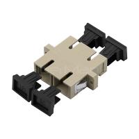 China SC UPC to SC UPC Multimode Duplex Fiber Optic Adapter - Beige Color, -40°C to +75°C Operating Temperature, 500 Mating Cycles for sale