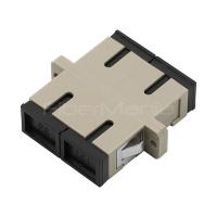 China SC UPC to SC UPC Multimode Duplex Fiber Optic Adapter - Beige Color, -40°C to +75°C Operating Temperature, 500 Mating Cycles for sale