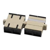 China SC UPC to SC UPC Multimode Duplex Fiber Optic Adapter - Beige Color, -40°C to +75°C Operating Temperature, 500 Mating Cycles for sale