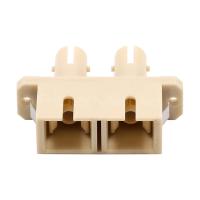 China SC Female to ST Female Multimode Duplex Plastic Fiber Optic Adapter – Beige for sale