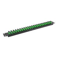 China 24 Port LC Fiber Optic Adapter Panel 1U 19-inch Rack Mount with SC Simplex Adapters RoHS Approved for sale