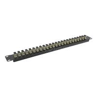 China 24 Port LC Fiber Optic Adapter Panel 1U 19-inch Rack Mount with SC Simplex Adapters RoHS Approved for sale