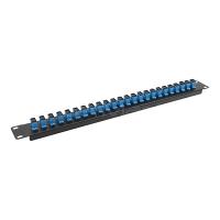 China 24 Port LC Fiber Optic Adapter Panel 1U 19-inch Rack Mount with SC Simplex Adapters RoHS Approved for sale