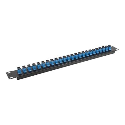 China 24 Port LC Fiber Optic Adapter Panel 1U 19-inch Rack Mount with SC Simplex Adapters RoHS Approved for sale