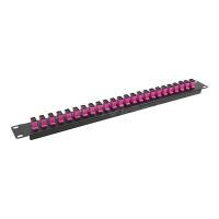 China 24 Port LC Fiber Optic Adapter Panel 1U 19-inch Rack Mount with SC Simplex Adapters RoHS Approved for sale