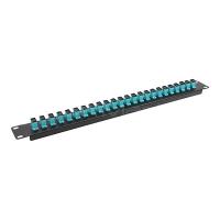 China 24 Port LC Fiber Optic Adapter Panel 1U 19-inch Rack Mount with SC Simplex Adapters RoHS Approved for sale