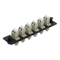 China 6 Port LC Fiber Patch Panel with 6 LC Duplex Adapters -40°C to +75°C Operating Temperature for sale