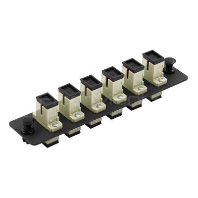 China SC Adapter Panel 6 Ports with LGX Mounting -40°C to +75°C Operating Temperature Fiber Optic Patch Panel for sale
