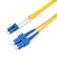 China LC to SC Duplex Single Mode OS2 Armored Fiber Optic Patch Cable 3.0mm LSZH - 9/125μm Core, ≤0.3dB Insertion Loss for sale