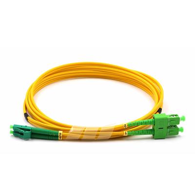 China LC APC to SC APC Duplex 9/125 OS2 Single Mode LSZH Armored Patch Cable 3.0mm - 10km/40km Transmission, ≤0.3dB Loss for sale