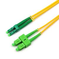 China LC APC to SC APC Duplex 9/125 OS2 Single Mode LSZH Armored Patch Cable 3.0mm - 10km/40km Transmission, ≤0.3dB Loss for sale