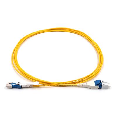 China CS UPC to LC UPC Uniboot Fiber Optic Patch Cable Single Mode OS2 2.0mm Yellow - 10km/40km Transmission for sale