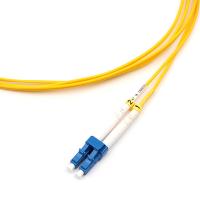 China Single Mode Duplex Fiber Optic Patch Cable LC UPC to LC UPC OS2 9/125μm 2.0mm Yellow for sale