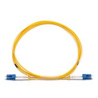 China Single Mode Duplex Fiber Optic Patch Cable LC UPC to LC UPC OS2 9/125μm 2.0mm Yellow for sale