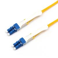 China LC UPC to LC UPC Duplex Single Mode Fiber Optic Patch Cable 9/125 OS2 with Pull Tab for sale