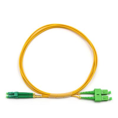 China LC APC to SC APC Duplex Single Mode Fiber Optic Patch Cable OS2 2.0mm 9/125μm for sale
