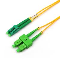 China LC APC to SC APC Duplex Single Mode Fiber Optic Patch Cable OS2 2.0mm 9/125μm for sale