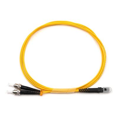 China MTRJ PC to ST UPC Duplex Single Mode OS2 Fiber Optic Patch Cable 2.0mm Yellow for sale