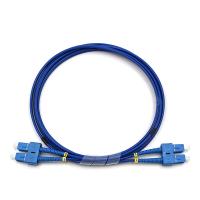 China LC UPC to LC UPC Duplex Single Mode 9/125 OS2 LSZH Blue Armored Patch Cable 3.0mm with ≤0.3dB Insertion Loss for sale