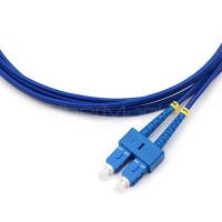 China LC UPC to LC UPC Duplex Single Mode 9/125 OS2 LSZH Blue Armored Patch Cable 3.0mm with ≤0.3dB Insertion Loss for sale