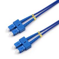 China LC UPC to LC UPC Duplex Single Mode 9/125 OS2 LSZH Blue Armored Patch Cable 3.0mm with ≤0.3dB Insertion Loss for sale