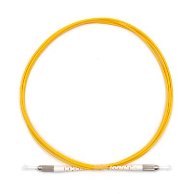 China Indoor DIN UPC to DIN UPC Simplex Fiber Optic Patch Cable Single Mode OS2 2.0mm Yellow for sale