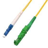 China LC UPC to E2000 APC Patch Cord Simplex Fiber Optic Cable Single Mode OS2 OFNR 2.0mm for sale