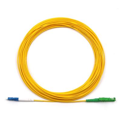 China LC UPC to E2000 APC Patch Cord Simplex Fiber Optic Cable Single Mode OS2 OFNR 2.0mm for sale