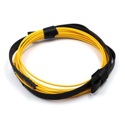 China SC APC Fiber Optic Breakout Cable 3.0mm Yellow LSZH Single Mode OS2 Patch Cord for 40G/100G Networks for sale