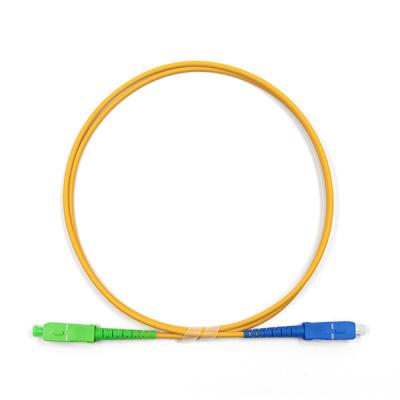 China SC UPC to SC APC Simplex Single Mode Fiber Optic Patch Cable OS2 LSZH 3.0mm 9/125μm for sale