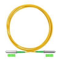 China SC APC to SC APC Pullable Fiber Optic Patch Cable Simplex Single Mode OS2 3.0mm Yellow with 0.36dB/km Attenuation for sale