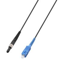 China SMA905 to SC UPC Fiber Optic Patch Cable Simplex Single Mode OS2 OFNR 2.0mm Black for sale