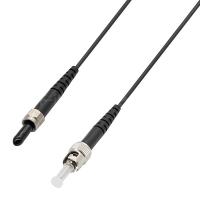 China Outdoor SMA905 to ST UPC Fiber Optic Patch Cable Simplex Single Mode OS2 OFNR 2.0mm Black for sale