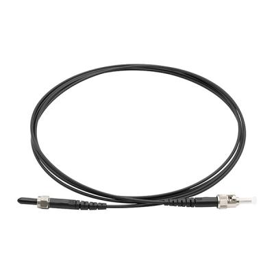 China Outdoor SMA905 to ST UPC Fiber Optic Patch Cable Simplex Single Mode OS2 OFNR 2.0mm Black for sale
