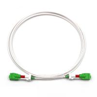 China SC APC Auto Shutter Fiber Patch Cable Simplex Single Mode OS2 LSZH 3.0mm White for sale