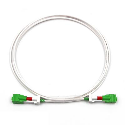 China SC APC Auto Shutter Fiber Patch Cable Simplex Single Mode OS2 LSZH 3.0mm White for sale