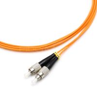 China LC UPC to FC UPC Duplex Fiber Optic Patch Cable OM1 62.5/125 Multimode OFNR 2.0mm Orange for sale