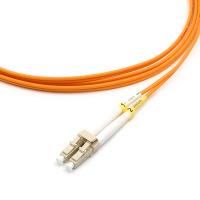 China LC UPC to FC UPC Duplex Fiber Optic Patch Cable OM1 62.5/125 Multimode OFNR 2.0mm Orange for sale
