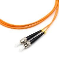 China SC UPC to ST UPC Duplex Fiber Optic Patch Cable OM1 62.5/125 Multimode OFNR 2.0mm Orange for sale