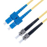 China LC UPC to SC UPC Fiber Optic Patch Cable Duplex Single Mode OS2 3.0mm Yellow - 10km/40km Transmission, 9μm Core for sale