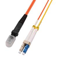 China MTRJ To LC OM1 Mode Conditioning OFNR Fiber Optic Patch Cable Orange for sale